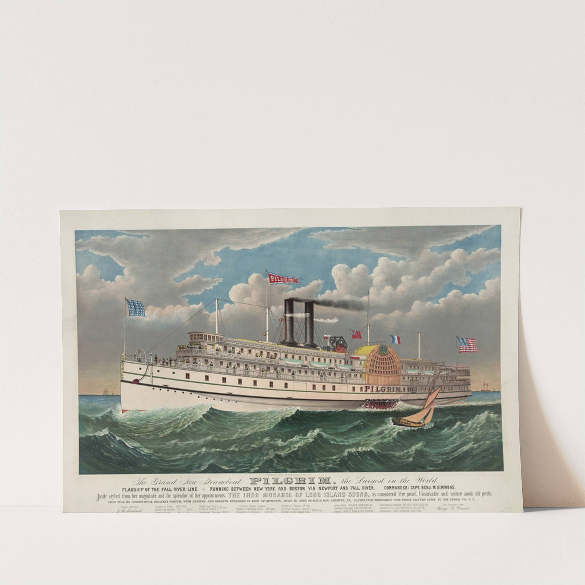 The grand new steamboat Pilgrim; the largest in the world (1883 ...